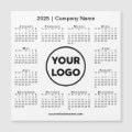 Modern 2025 Calendar Company Logo on White Magnet | Zazzle