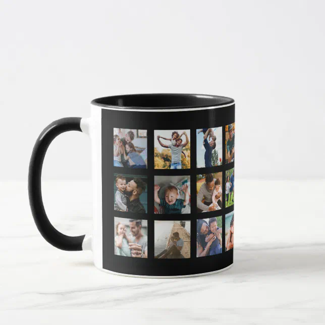 Modern 24 Insta Photo Collage Keepsake Mug | Zazzle