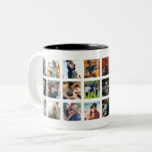 Modern 24 Insta Photo Collage Keepsake Two-Tone Coffee Mug | Zazzle