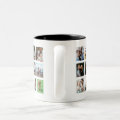 Modern 24 Insta Photo Collage Keepsake Two-Tone Coffee Mug | Zazzle