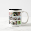 Modern 24 Insta Photo Collage Keepsake Two-Tone Coffee Mug | Zazzle