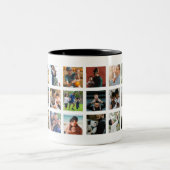 Modern 24 Insta Photo Collage Keepsake Two-Tone Coffee Mug | Zazzle