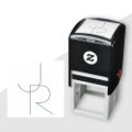 Modern 2 Overlapping Initials Self-inking Stamp | Zazzle