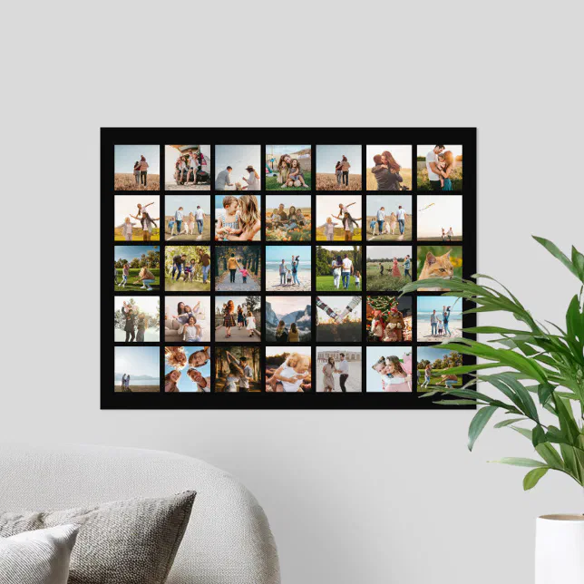 Modern 35 Photo Collage Poster | Zazzle