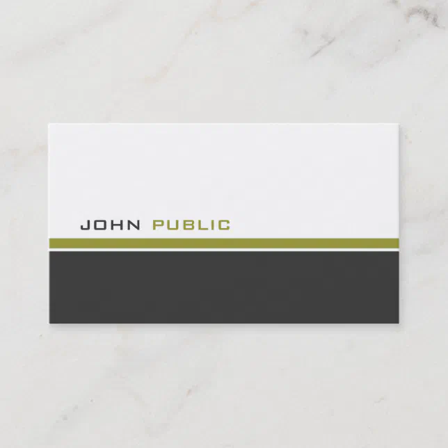 Modern 3 Color Business Card | Zazzle