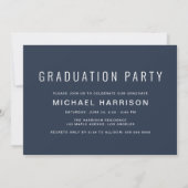 Modern 3 Photo Blue Graduation Party Invitation | Zazzle