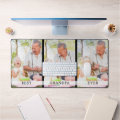Modern 3 Photo Collage Best Grandpa Ever Desk Mat | Zazzle