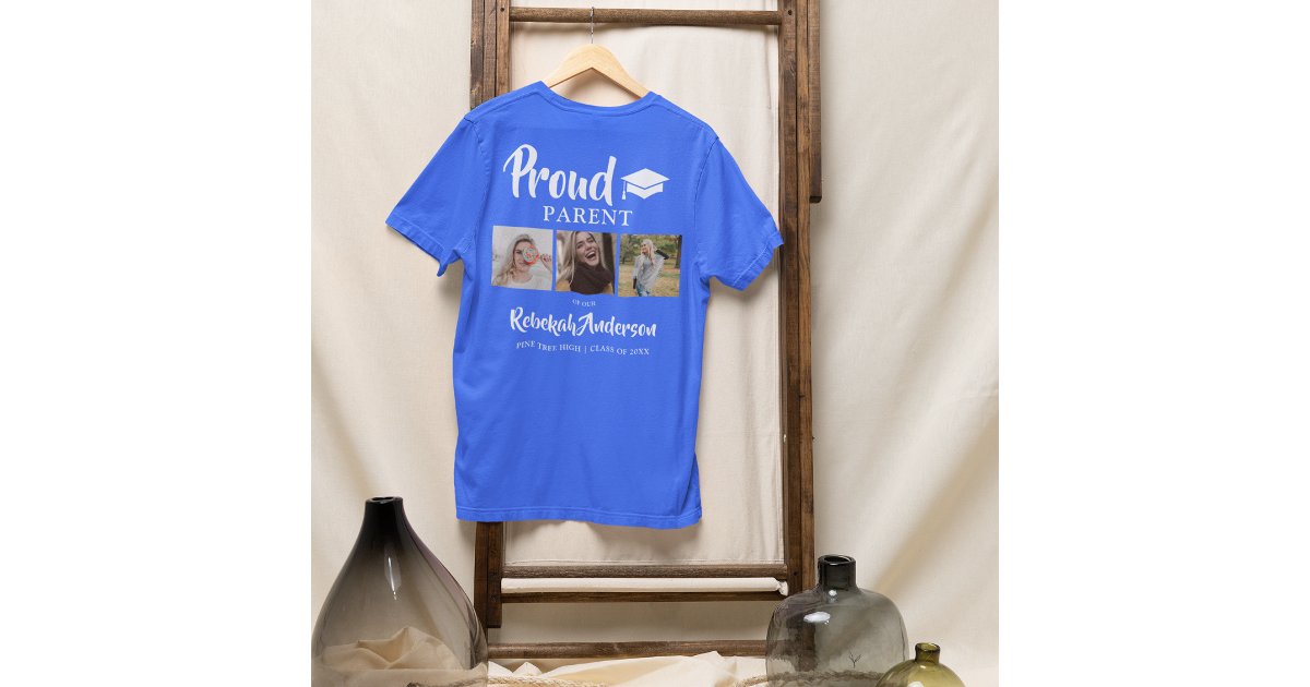 Modern 3 Photo Collage | Proud Parent T-Shirt | Zazzle