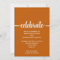 Modern 4 Photo Collage Burnt Orange Graduation Invitation | Zazzle