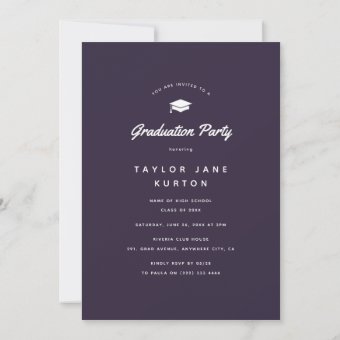 Modern 4 Photo Collage Graduate Graduation Party Invitation | Zazzle