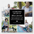 Modern 4 Photo Collage Memorial Tribute Foam Board | Zazzle