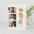 Modern 4 Photo Gold Class of '26 Graduation Party Invitation | Zazzle