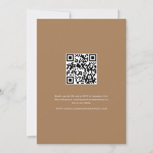 Modern 4 Photo QR Code Rsvp Elegant Wedding Invitation | Zazzle