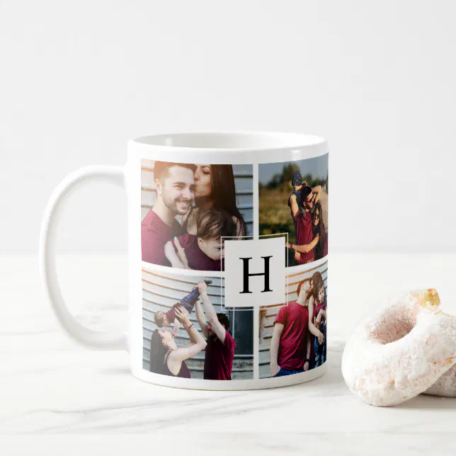 Modern 5-Photo Collage Coffee Mug | Zazzle