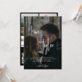 Modern 5 photo collage QR CODE script wedding Invitation | Zazzle