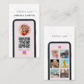Modern 6 Photo Feed Grid Social Media QR Code Business Card | Zazzle