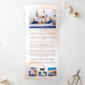 Modern 6 Photo Year In View Newsletter Artsy Tri-F Tri-Fold Holiday ...