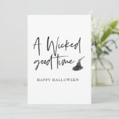 Modern A Wicked Good Time Quote | Happy Halloween Holiday Card | Zazzle