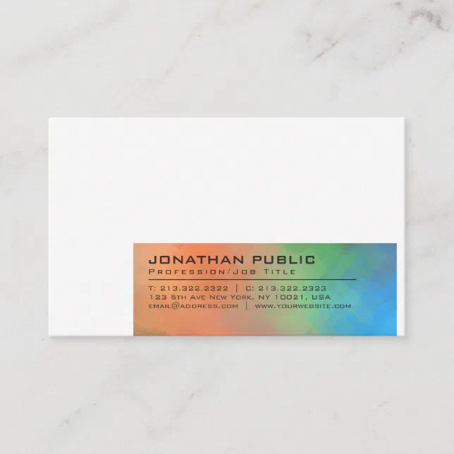Modern Abstract Art Background Professional Plain Business Card | Zazzle