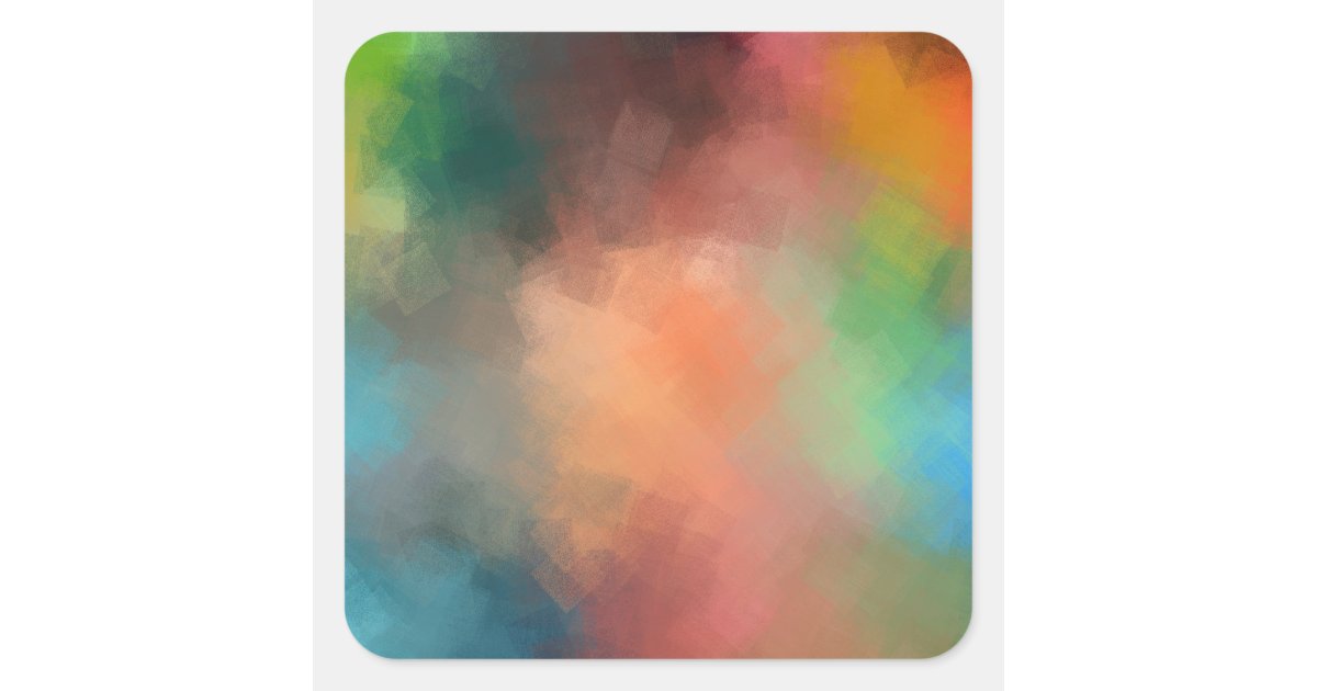 Modern Abstract Art Elegant Blank Template Square Sticker | Zazzle