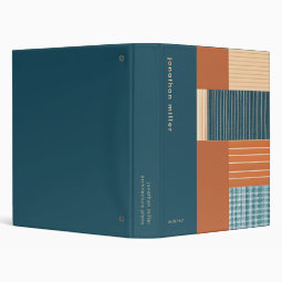 Modern Abstract Art Elegant Geometric Portfolio 3 Ring Binder | Zazzle