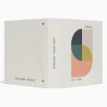 Modern Abstract Art Elegant Geometric Portfolio 3 Ring Binder | Zazzle