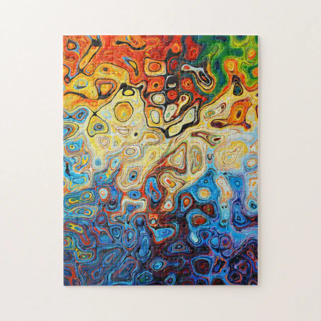 Modern Abstract Art Jigsaw Puzzle | Zazzle