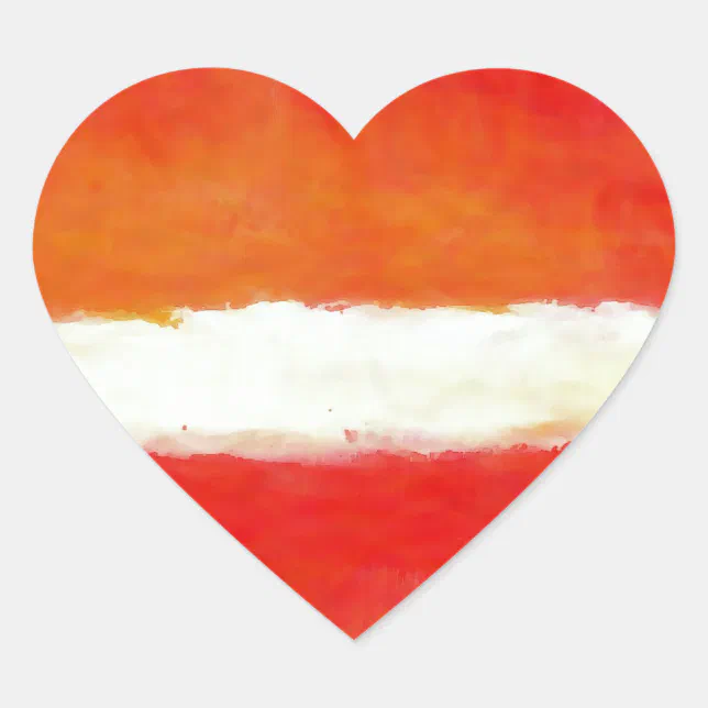 Modern Abstract Art - Rothko Style Heart Sticker | Zazzle