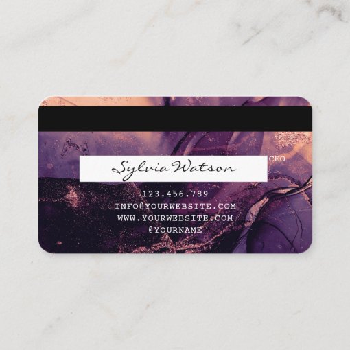 Modern Abstract Art Watercolor Credit Card Style | Zazzle