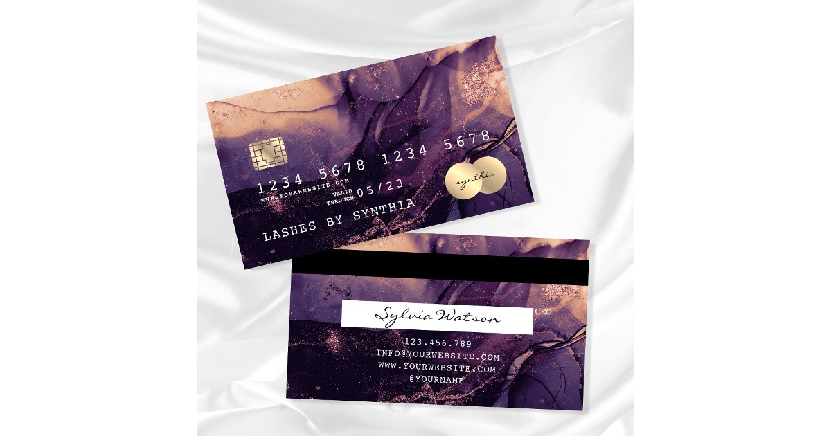 Modern Abstract Art Watercolor Credit Card Style | Zazzle