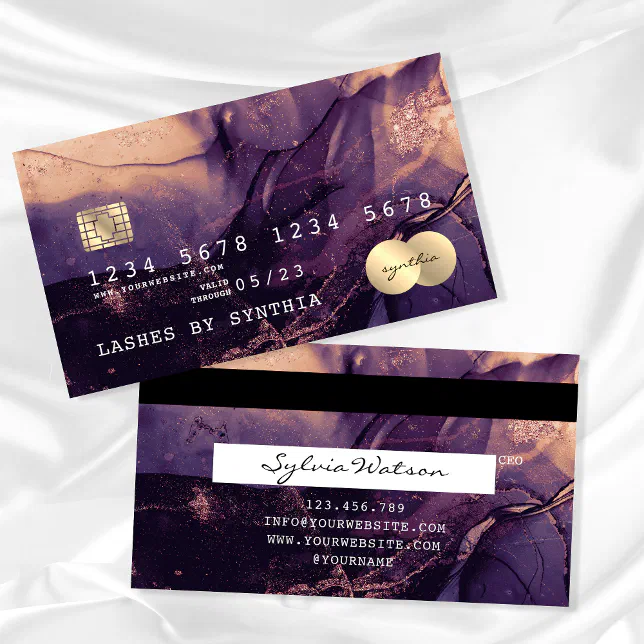 Modern Abstract Art Watercolor Credit Card Style | Zazzle