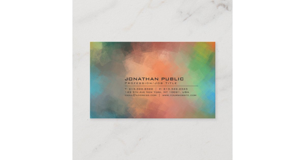 Modern Abstract Background Professional Plain Business Card | Zazzle