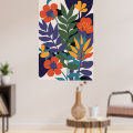 Modern Abstract Botanical Flower Poster | Zazzle