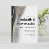 Modern Abstract Cocktails and Conversation Party Invitation | Zazzle