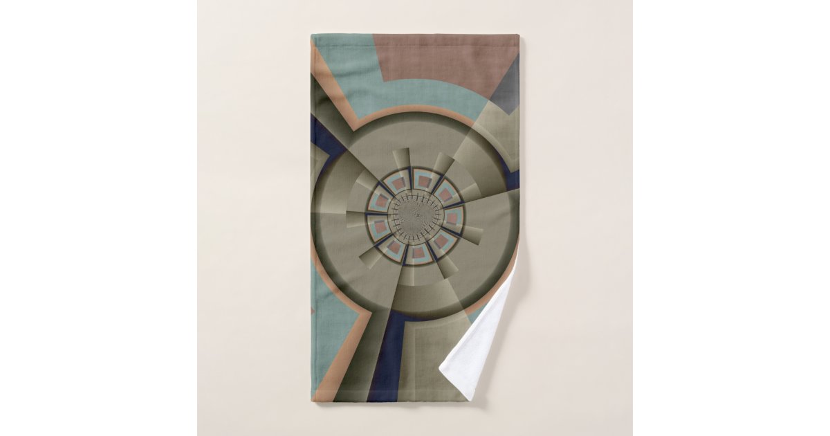 Modern Abstract Color Harmony Fractal Art Graphic Hand Towel | Zazzle