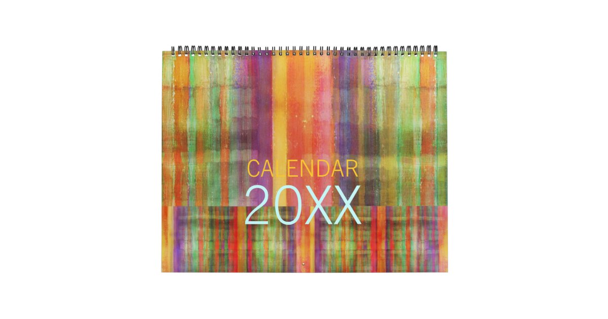 Modern Abstract Contemporary Art Calendar | Zazzle