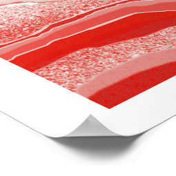 Modern Abstract Coral Pink Agate Geode Gemstone Poster | Zazzle