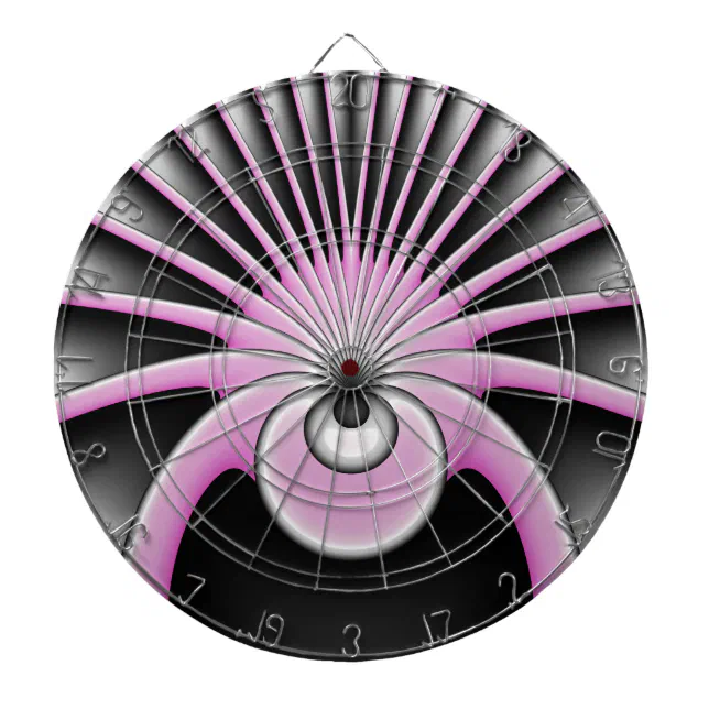 Modern Abstract Crazy Fractal Art Pattern Dart Board | Zazzle