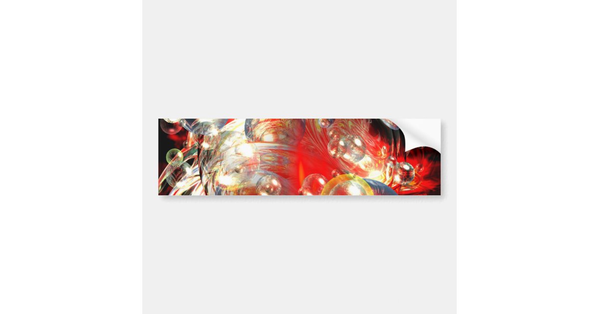 Modern Abstract Digital Art Bumper Sticker | Zazzle