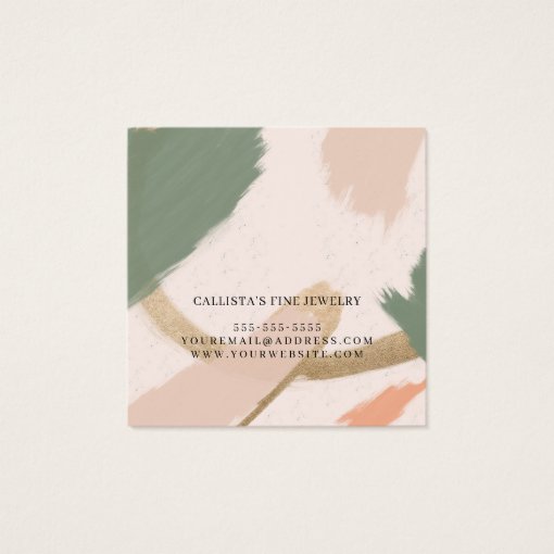 Modern Abstract Earth Tones Gold Necklace Display | Zazzle