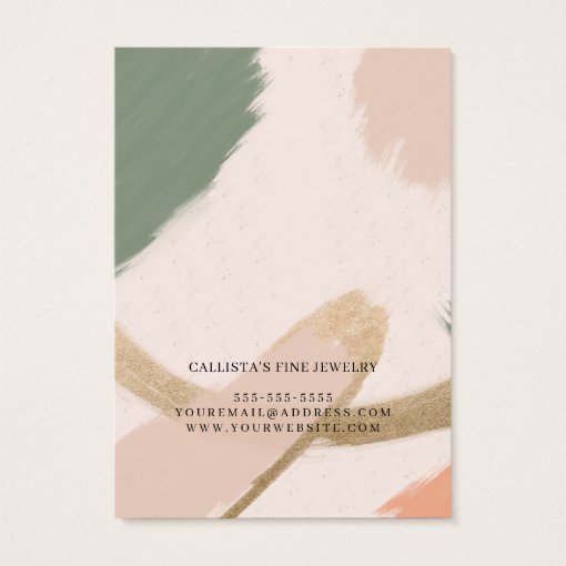 Modern Abstract Earth Tones Gold Necklace Display | Zazzle