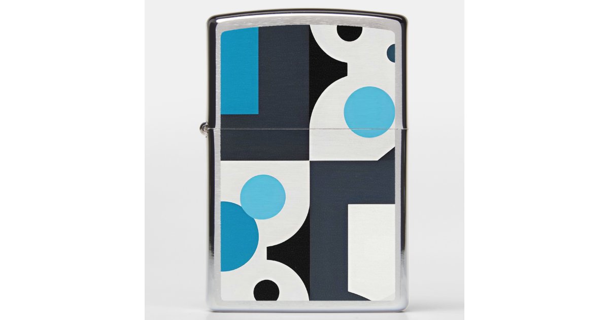 Modern Abstract Geometric Artwork Zippo Lighter | Zazzle
