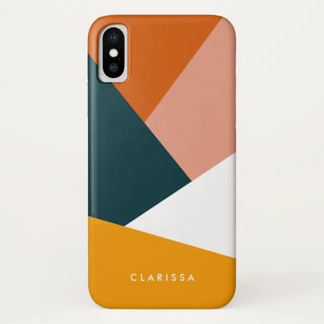 Modern abstract geometric color block pattern Case-Mate iPhone case ...