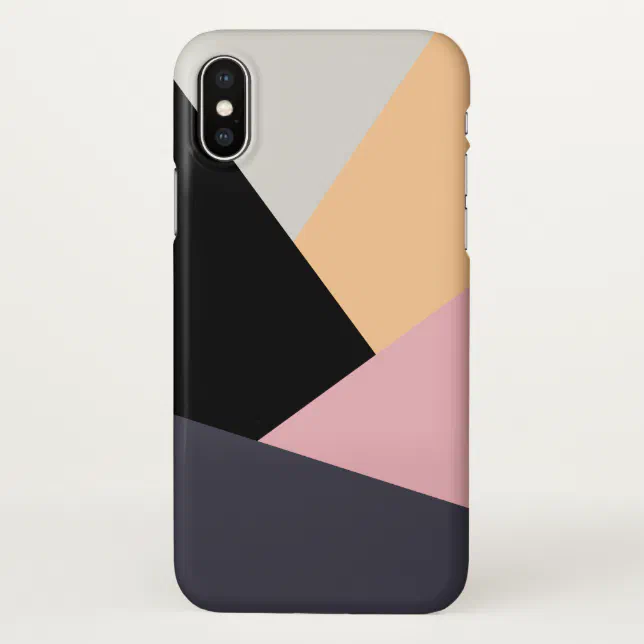 Modern abstract geometric color block pattern iPhone case | Zazzle