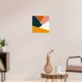 Modern abstract geometric color block pattern poster | Zazzle