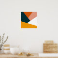 Modern abstract geometric color block pattern poster | Zazzle
