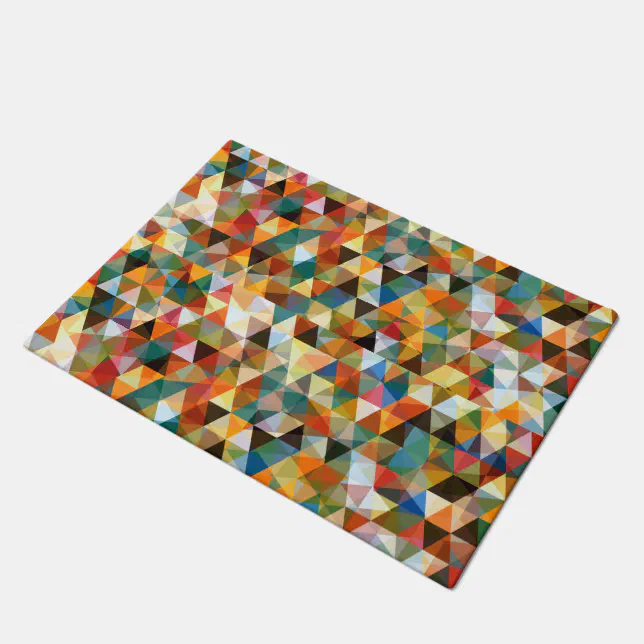 Modern Abstract Geometric Mosaic Doormat | Zazzle