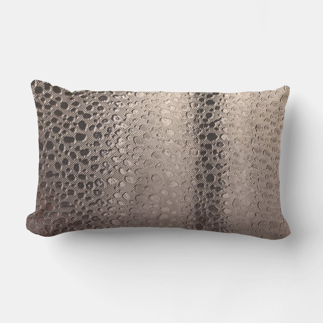 Modern Abstract Glam Silver Pink Blush Rose Gold Lumbar Pillow | Zazzle