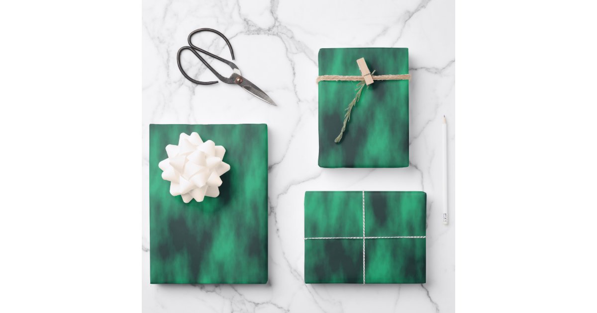Modern abstract green tie dye wrapping paper sheets | Zazzle