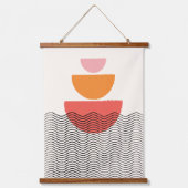 Modern Abstract half circle waves line Wall art | Zazzle